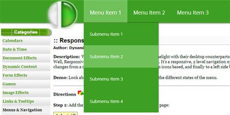 Js Tutorial Responsive Hybrid Menu
