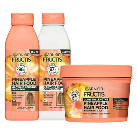Garnier Fructis Hair Food Pineapple Shampoo Conditioner And Mask 2 X 350