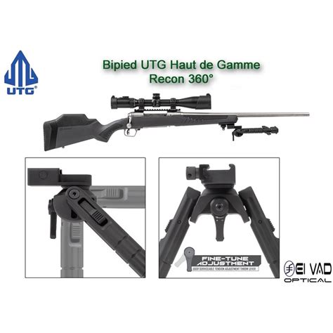 Bipied Utg Tactique Recon 360 Version B Rail Picatinny Ou Grenadière