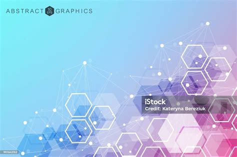 과학 6 각형 패턴의 현대 미래 배경입니다 입자 의료 기술 화학 과학에 대 한 분자 구조와 가상 추상 배경 소셜 네트워크 벡터 0명에 대한 스톡 벡터 아트 및 기타 이미지