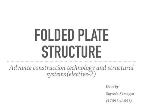 Folded Plate Structures Pdf Civil Engineering Industry Industries