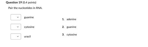 Solved Guanine Cytosine Uracil