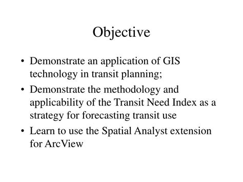 ppt using arcview to create a transit need index powerpoint