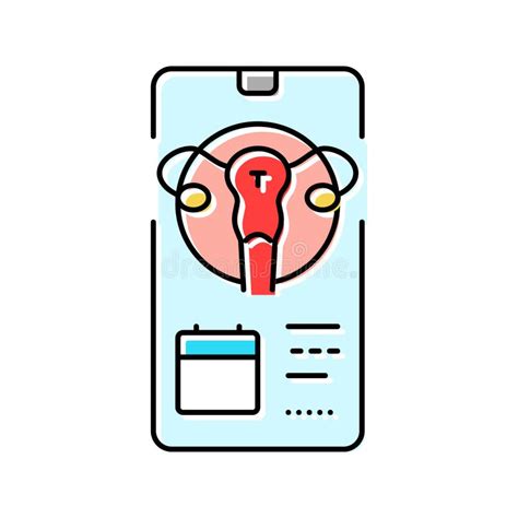 Ovulation Tracking Gynecologist Color Icon Vector Illustration Stock