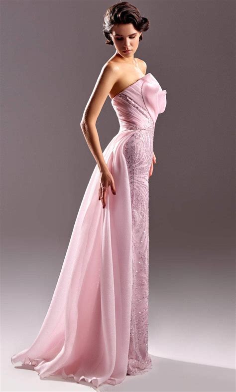 Mnm Couture G1524 Embellished Strapless Prom Gown Couture Candy