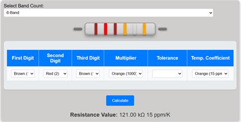 Online Resistor Color Code Calculator
