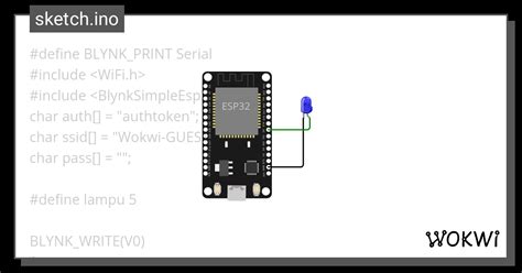 Blynk Esp32 Led Wokwi Esp32 Stm32 Arduino Simulator