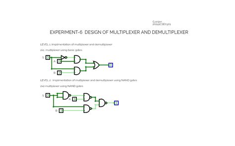Circuitverse Experiment 6 Design Of Multiplexer And Demultiplexer