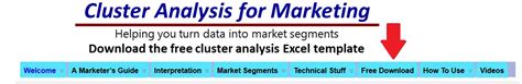 Guide To Using The Free Template Cluster Analysis 4 Marketing