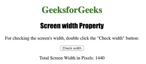 Html Screen Width用法及代码示例 纯净天空