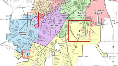 Proposed Boundaries For Redistricting Of San Angelo City Council Single