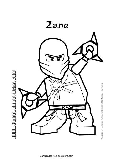 Ninjago Zane Colouring