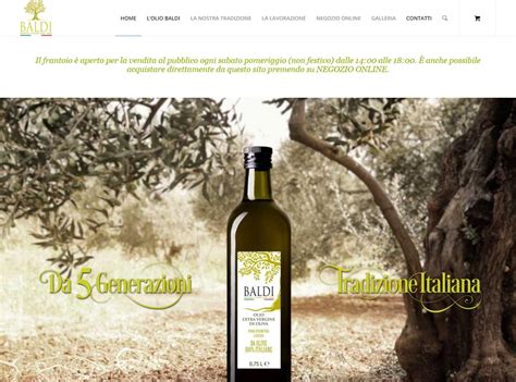 Realizzazione Sito Internet Ecommerce Oleificio Baldi Piras Agenzia Web