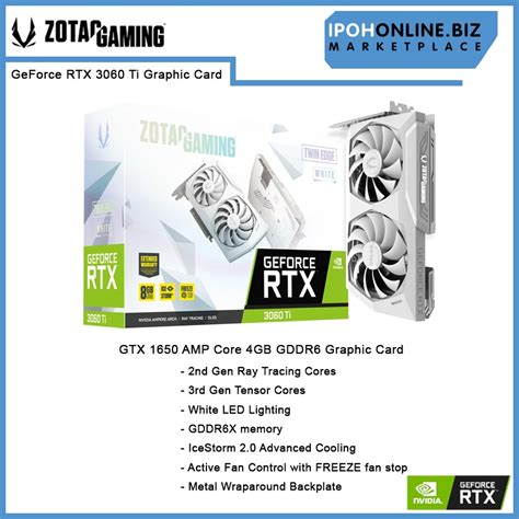 Zotac Gaming Geforce Rtx Ti Twin Edge Gb Bit Gddr X Dp Hdmi Graphics Card Shopee Malaysia