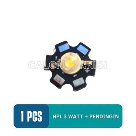 Jual Lampu Hpl 3 Watt Plus Pendingin Led Hpl Grade A Warna Terang Shopee Indonesia