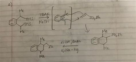 Solved a Me TBAF TMS TMS of so sh Me CN Me Me so₂sh Me Chegg