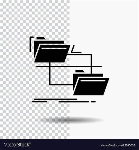 Folder File Management Move Copy Glyph Icon Vector Image
