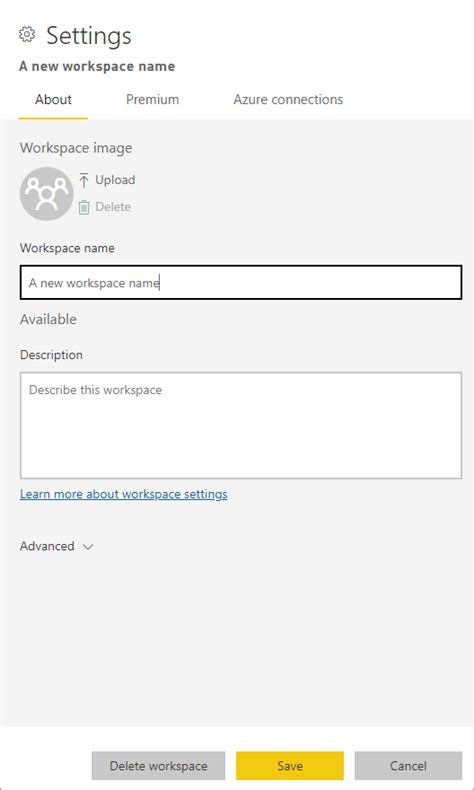 대시보드 보고서 작업 영역 보고서 페이지 데이터 세트 이름 바꾸기 Power Bi Microsoft Learn
