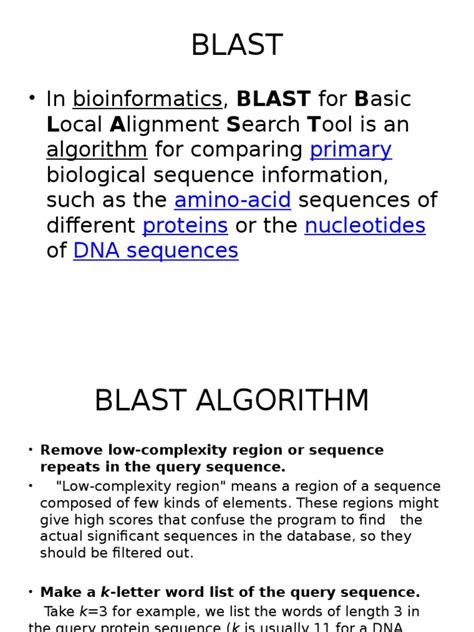 Blast Pdf Blast Sequence Alignment