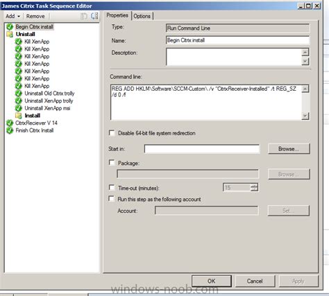 Trying To Install Software Via Task Sequence Configuration Manager