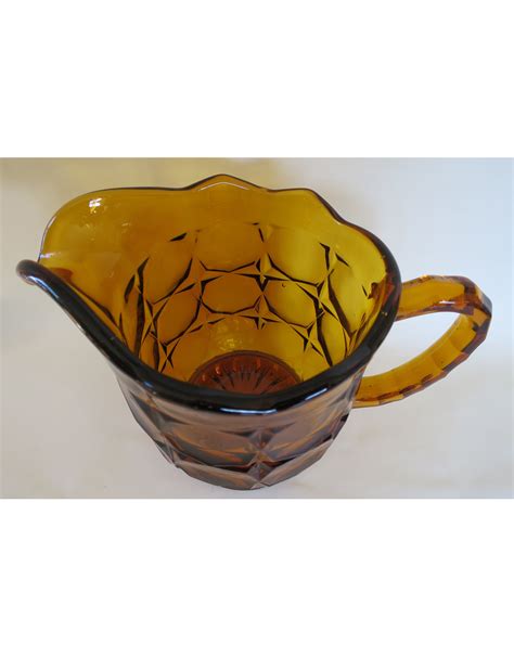 Big Heavy Amber Jug Vintage Treasure
