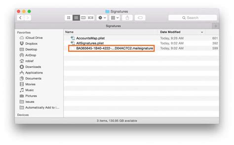 Mac Mail Signature Template