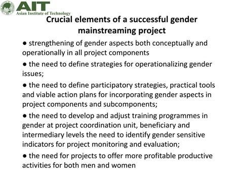 Ppt Gender Mainstreaming In Project Design Powerpoint Presentation