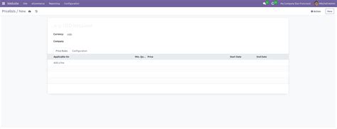 Pricelists In Odoo 16 Website App Odoo V16 Community Edition Book