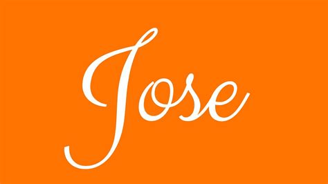 Learn How To Sign The Name Jose Stylishly In Cursive Writing YouTube