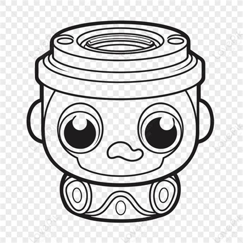 리틀 타익스 모자 머그컵 색칠 템플릿 귀여운 개요 스케치 드로잉 벡터개요 예술삽화 Png 일러스트 무료 다운로드 Lovepik