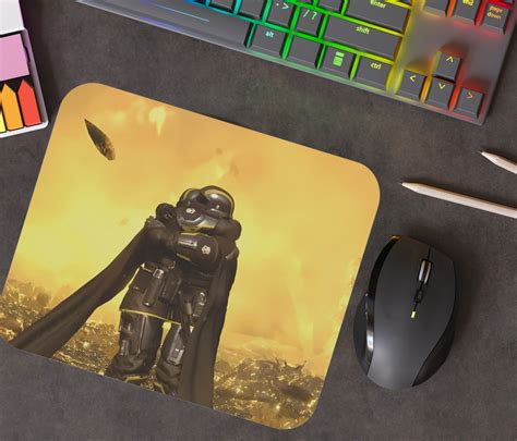 Helldivers 2 Mouse Pad Rectangle Helldivers Desk Mat Helldivers Mouse Pad Gamers Accessories