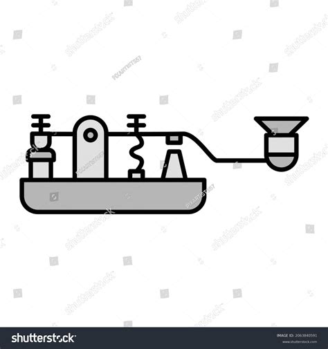 Vector Morse Code Filled Outline Icon Stock Vector Royalty Free