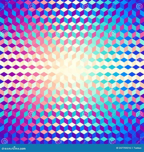 Geometric Seamless Pattern Of A Cubes In Low Poly Style Stock Illustration Illustration Of