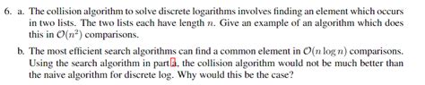 6 a the collision algorithm to solve discrete