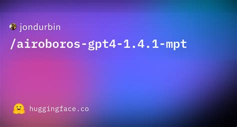 Jondurbin Airoboros Gpt4 1 4 1 Mpt At Main