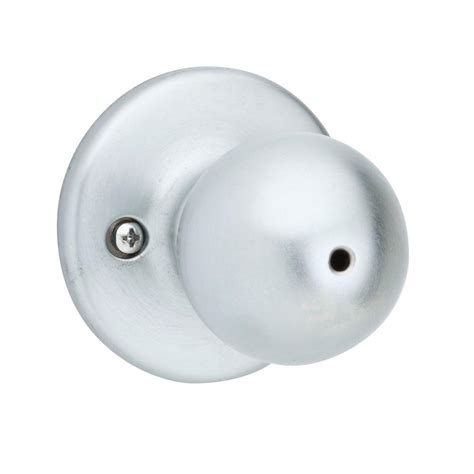 Kwikset Polo Satin Chrome Bedbath Knob 300p 26d 6al Rcs The Home Depot