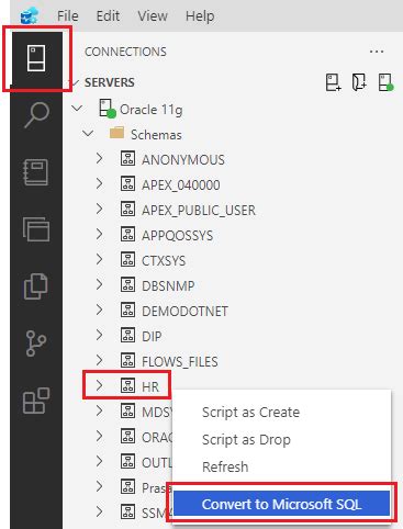 Convert Oracle Database Objects To Microsoft SQL Azure Data Studio