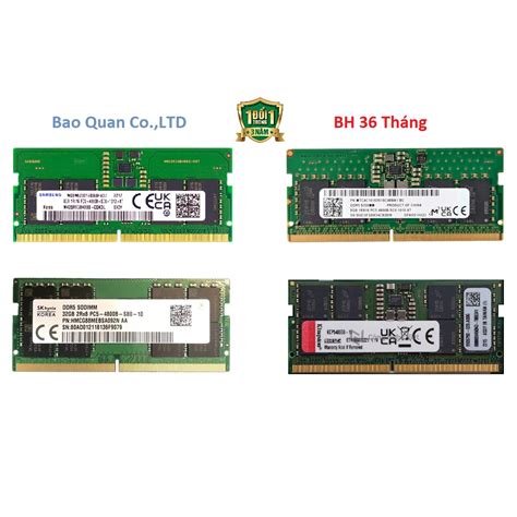 Ram Laptop DDR5 Samsung SK Hynix Micron Crucial Kingston 8GB 16 GB 32GB Bus 4800