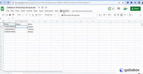 Send WhatsApp Messages From Google Sheets Using WhatsApp Business API Gallabox Blog