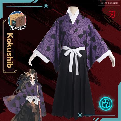 ชุดคอสเพลย์ โคคุชิโบ อสูรข้างขึ้นที่ 1 Demon Slayer Kokushibo สึกิคุนิ มิชิคัตสึ ดาบพิฆาตอสูร