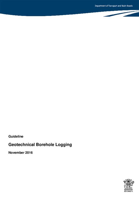 Pdf Geotechnical Borehole Logging