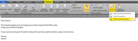 How To Send Email Using Mail Merge With Excel OutofhoursAdmin