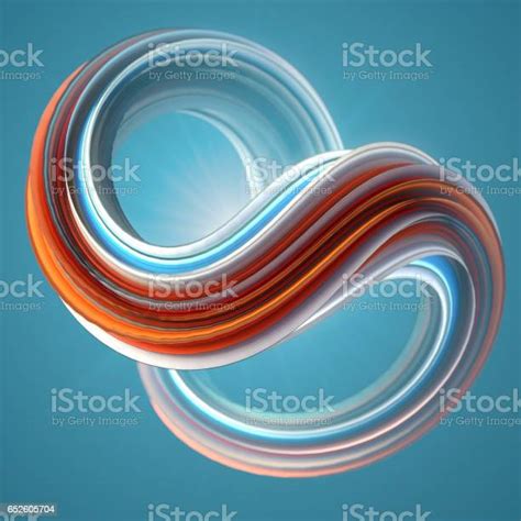 빨간색과 파란색 색된 트위스트 모양입니다 컴퓨터 생성 추상적인 기하학적 3d 렌더링 그림 모양에 대한 스톡 사진 및 기타 이미지 모양 비틀어진 빨강 Istock