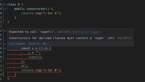 Typescript Constructors For Derived Classes Must Contain A Super Call Ts2377 Stack Overflow