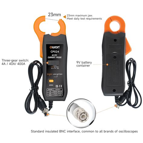 Owon Cp024 Ac Dc Current Probe For Oscilloscope India Ubuy