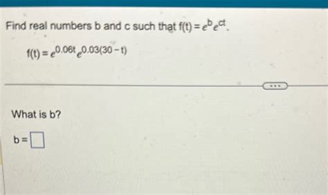 Solved Find Real Numbers B And C Such That Chegg Com