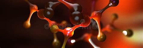 Abstract Model Of A Molecule Digital Technologies In Genetic Engineering Crystal Lattice