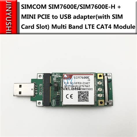 JINYUSHI สำหรบ SIMCOM SIM E SIM E H MINI PCIE USB อะแดปเตอร SIM ชองเสยบบตร Multi