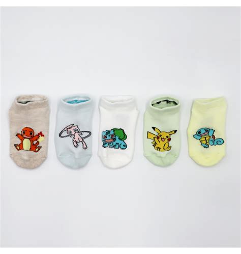 포켓몬 어린이 양말 5켤레 아동 초등 학생 아동 키즈 삭스 미끄럼방지 피카츄 여름 메시 스니커즈 발목양말 티몬