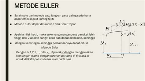 Materi Persamaan Diferensial Metode Euler Pptx Free Download